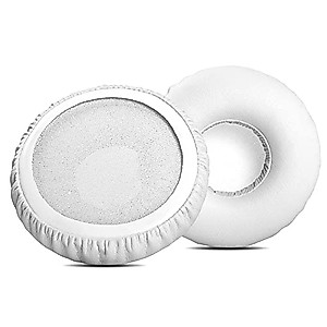 TaiZiChangQin White Ear Pads Memory Foam Earpads Cushion Replacement Compatible with Sudio Regent II Truly Wireless On-Ear Headset ( Protein Leather )