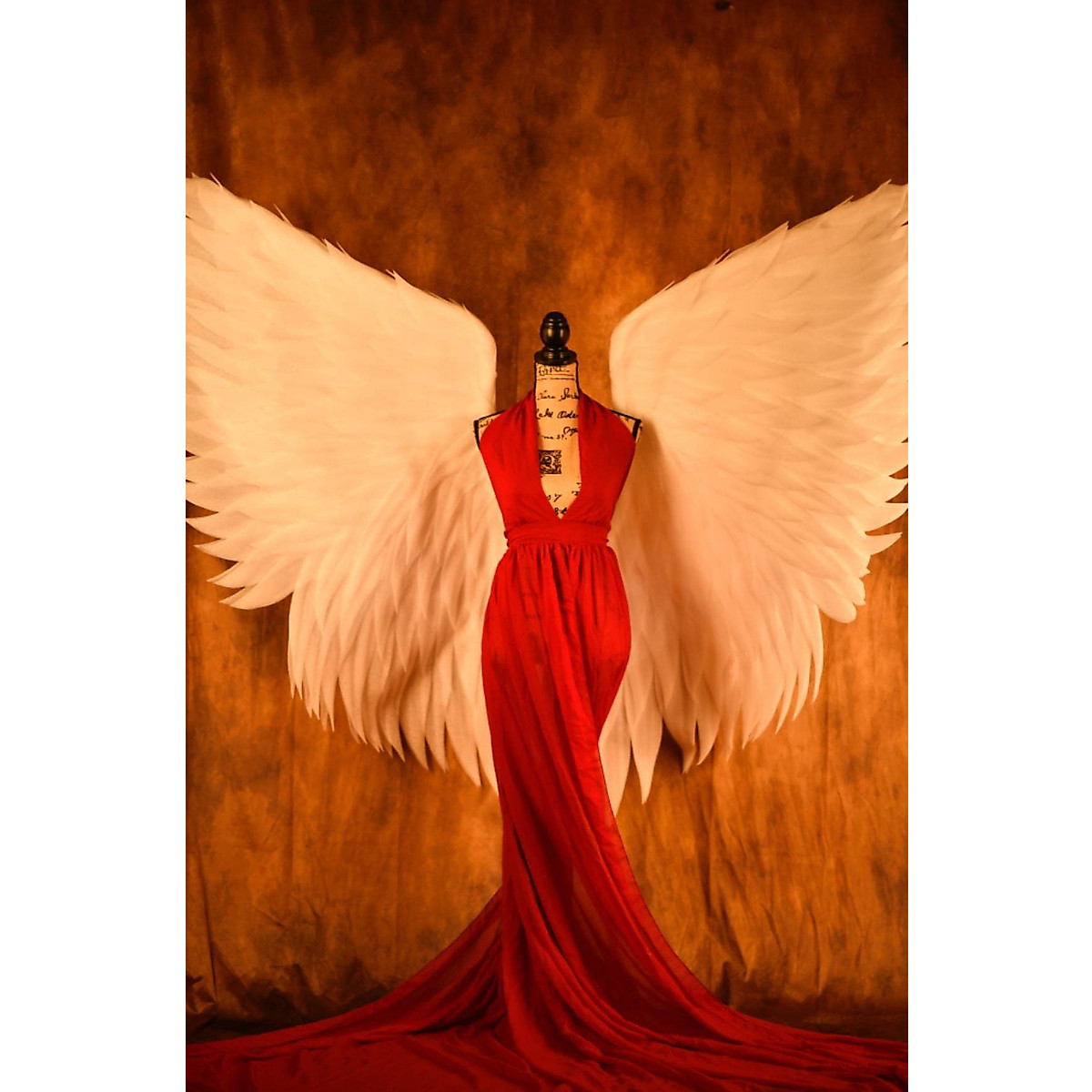 Female Mannequin Adjustable Dress Form-Large Torso Tripod Stand Display，100% Handmade Soft Stretchy，High Density Foam Portable Display Mannequin, for Sewing Dressmaker Jewelry Display(Brown)