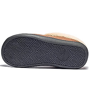 NewDenber NDB Men's Warm Memory Foam Suede Plush Shearling Lined Slip On Indoor Outdoor Clog House Slippers (9-10 D(M) US, Dark Brown)