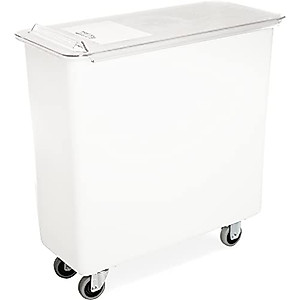 Carlisle FoodService Products BIN2702 Portable Ingredient / Food Storage Bin with Sliding Lid, 27 Gallon, White