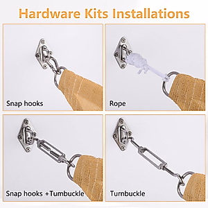 Amylove 12' x 12' x 12' Triangle Sun Shade Sail with 60 Pcs Stainless Shade Sail Hardware Kit Shade Canopy Water Permeable UV Block Cover for Outdoor Backyard