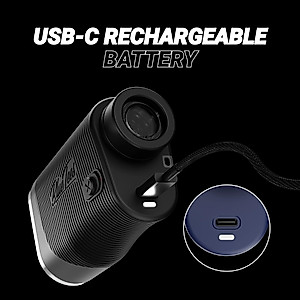 Blue Tees Golf Series 3 Max+ Golf Rangefinder with Slope Switch, 1000 Yards Range Finder, 6X Magnification Laser Rangefinder, Slope Measurement, Magnetic Strip, Flag Pole Locking with Pulse Vibration