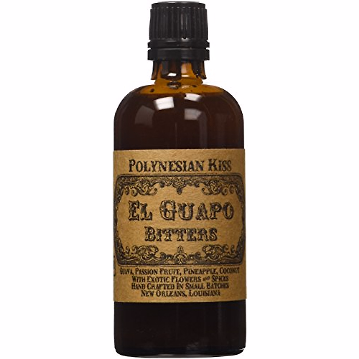 El Guapo Bitters Polynesian Kiss Bitters 4 Fl Oz - Citrus Digestive Bitters - Alcohol Free, Gluten-Free & Vegan - Tropical Drink Enhancer - Premium Quality Non-GMO No Sugar Added flavor for cocktails