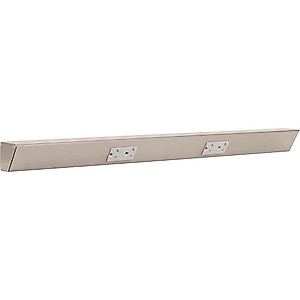 TR Series Angle Power Strip, 30 inch, 2 Dual Receptacles, Satin Nickel