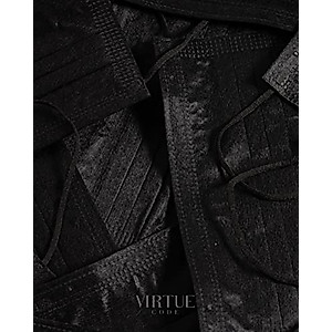 VIRTUE CODE Support Face Masks - Soft 3 Ply Comfort Face Masks, Colorful Disposable Face Mask 50 Pack. Black Colored Masks. Adults Mens and Womens Disposable Face Masks