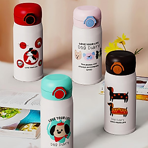 IRNATO Family Size Thermos Mug 316 Stainless Steel With Handle, Leak-proof, Can Be Freely Matched With Family Combinations, Cute Pet Logo, Easy To Carry, Full Of Flowers And Cute Pets12OZ,20OZ,40OZ