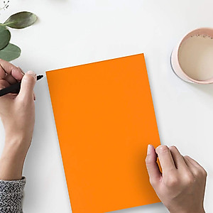 JAM PAPER Colored 65lb Cardstock - 8.5 x 11 Coverstock - 176 gsm - Orange Recycled - 50 Sheets/Pack