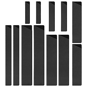 WIOR Knife Edge Guard, 12 Piece Universal Blade Covers - Extra Strength Lined Knife Protectors Knife Guard Set for Kitchen Knives ABS Plastic and BPA-Free Felt Lining