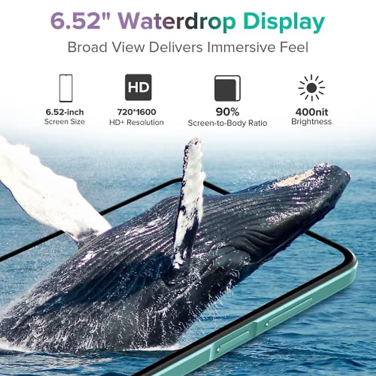 Ulefone Note 14 Unlocked Smartphone - 6.52-inch HD+ Android 12 OS 7GB RAM+16GB ROM 4500mAh Battery 5MP Front Camera 3-Card Slot Glove Mode Supported GPS/Type C Unlocked Mobile Cell Phone (Green)