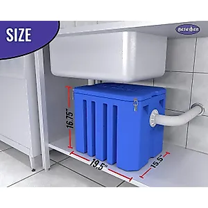 Grease Trap + Grease Trap Cleaner - Grease Interceptor 10 GPM - Grease Traps For Restaurants + Grease Trap Tablets 12 pcs - 20 Lb Grease Trap Interceptor - Plastic Under Sink Grease Trap