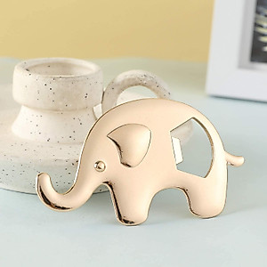 DAJAMAI 24 Pack Pink Elephant Bottle Opener Girl Baby Shower Party Favor for Guests Elephant Shaped Bottle Opener Baby Shower Favors Birthday Bridal Shower Souvenirs Wedding Favor Gift (Pink)