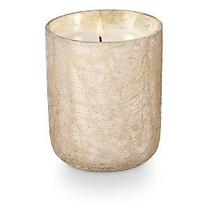 ILLUME Noble Holiday Winter White Large Crackle Glass Candle