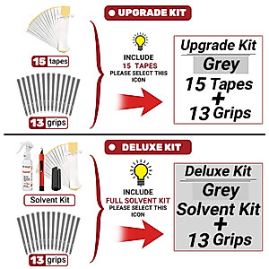 SAPLIZE Rubber Golf Grips, 13 Grips with Complete Regripping Kit, Midsize, Golf Club Grip, Grey