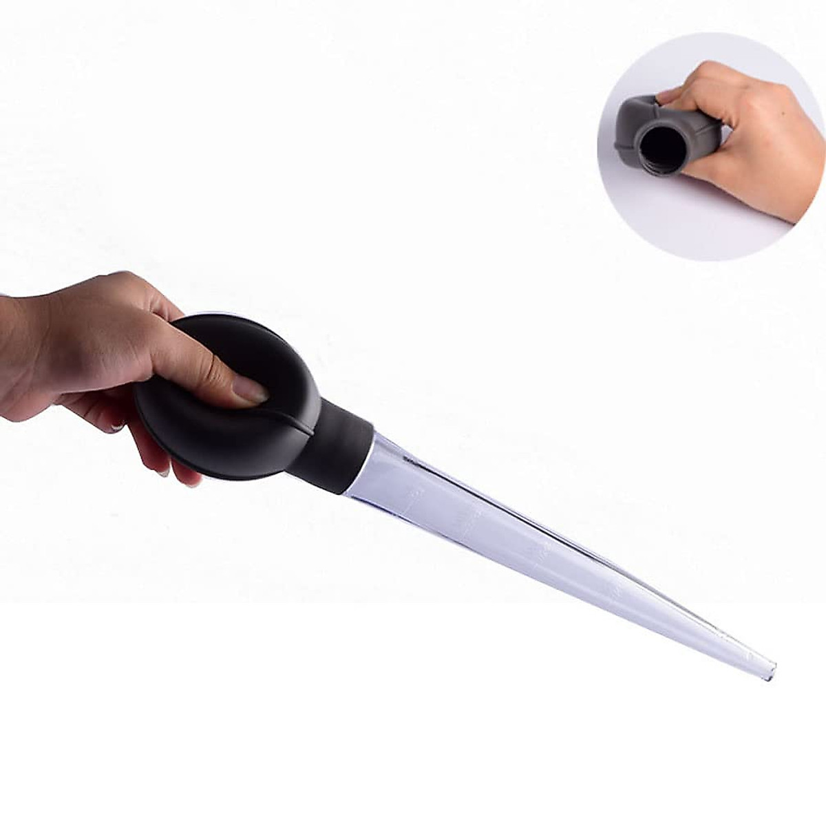 1 Pack Large Plastic Pipette Dropper with Rubber Bulb Liquid Transfer Pipette for Cooking Baking, 28ml