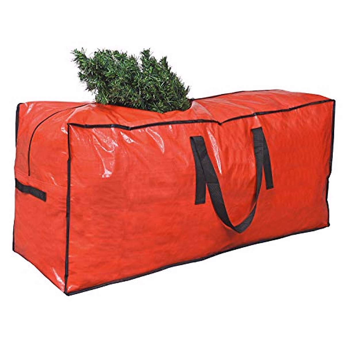 Primode Christmas Tree Storage Bag | Fits Up to 7.5 Ft. Tall Disassembled Tree I 45"x15"x20" Holiday Tree Storage Case | Protective Zippered Artificial Xmas Tree Bag (7.5ft, Red)