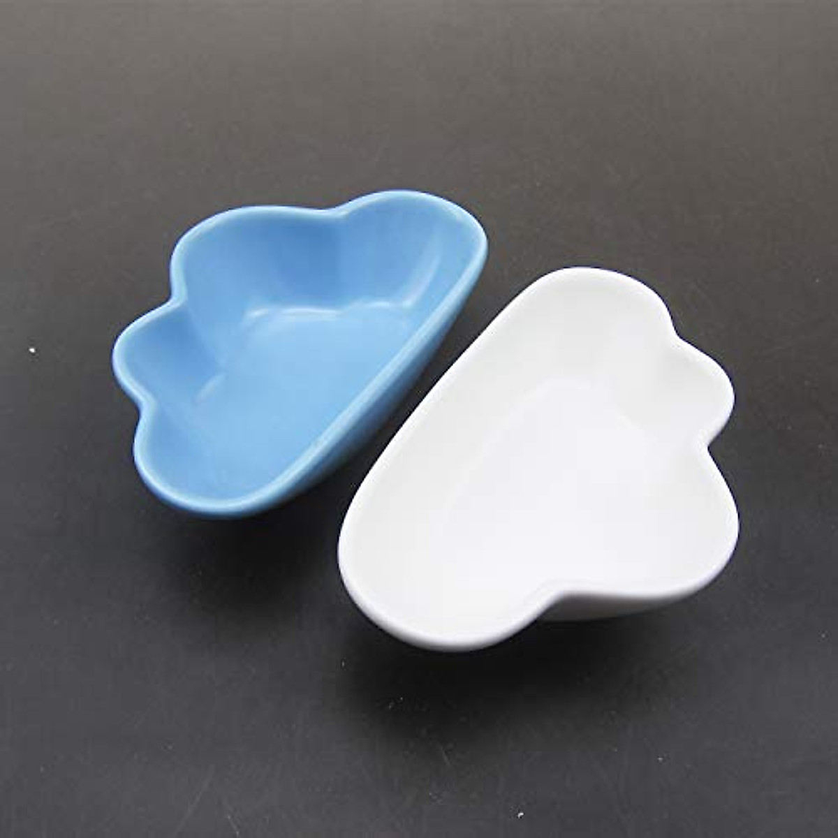 Alfie Pet - Chandler 2-Piece Set Ceramic Food and Water Bowl for Mouse, Chinchilla, Rat, Gerbil and Dwarf Hamster - Color: Blue White