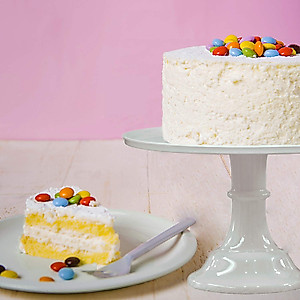 KLASKWARE Round Cake Stand 11" Melamine Cake Display Stand Dessert Cupcake Display Tray for Graduation,Wedding,Birthday,Party,Baby Shower,Anniversary,Ceremony,Christmas (White