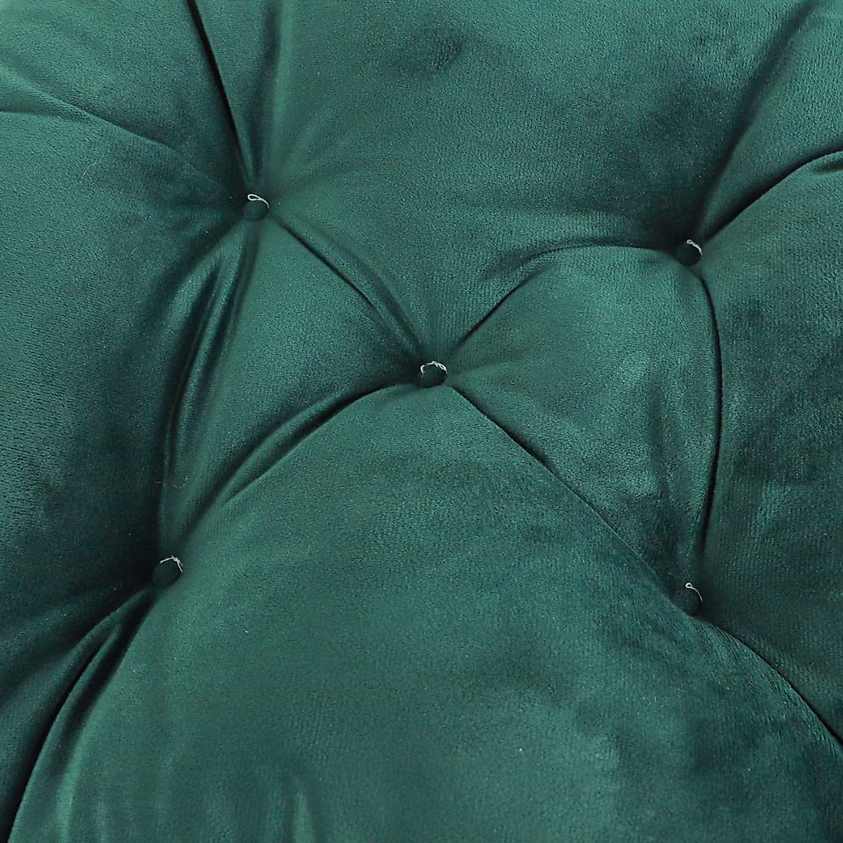 Chair Seat Cushion Outdoor Indoor Tufted Seat Cushions Memory Foam Comfort Soft Chair Cushion Pad Non Slip Wicker Chair Seat Cushion for Dining Living Room Office Kitchen Machine Washable (dark green)