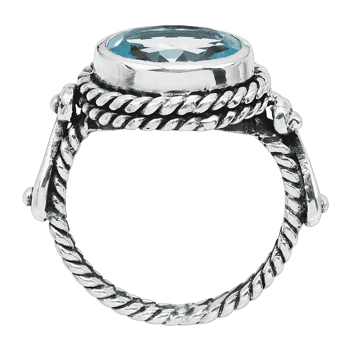 Silpada 'Torrington' Blue Topaz Ring in Sterling Silver, Size 9, Size 9