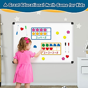 Torlam Magnetic Ten Frame Set, Math Games for Kids Math Manipulatives Elementary Kindergarten Preschool Classroom Must Haves, Math Counters Toddler Learning Toys Game for Homeschool Special Education