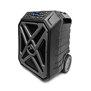 ECOXGEAR EcoTundra EXTNDR210 Rugged Waterproof Floating Portable Bluetooth Wireless 120-Watt Smart Speaker with Dual Cup Holders, Black