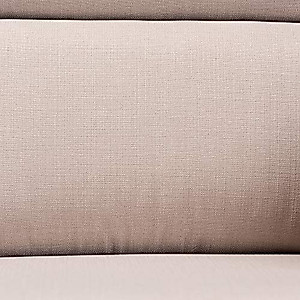 Baxton Studio Sofas, Taupe/Walnut Brown
