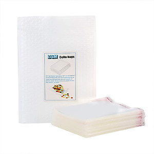 LISM 400 Pack 2" x 4" Thick Clear Resealable Cellophane Self Adhesive Seal Poly Bags Durable Plastic Cello Bag 1.6Mil Heavy Duty Packaging Jewelry Beads Candy Gifts Self-Sealing OPP Bags