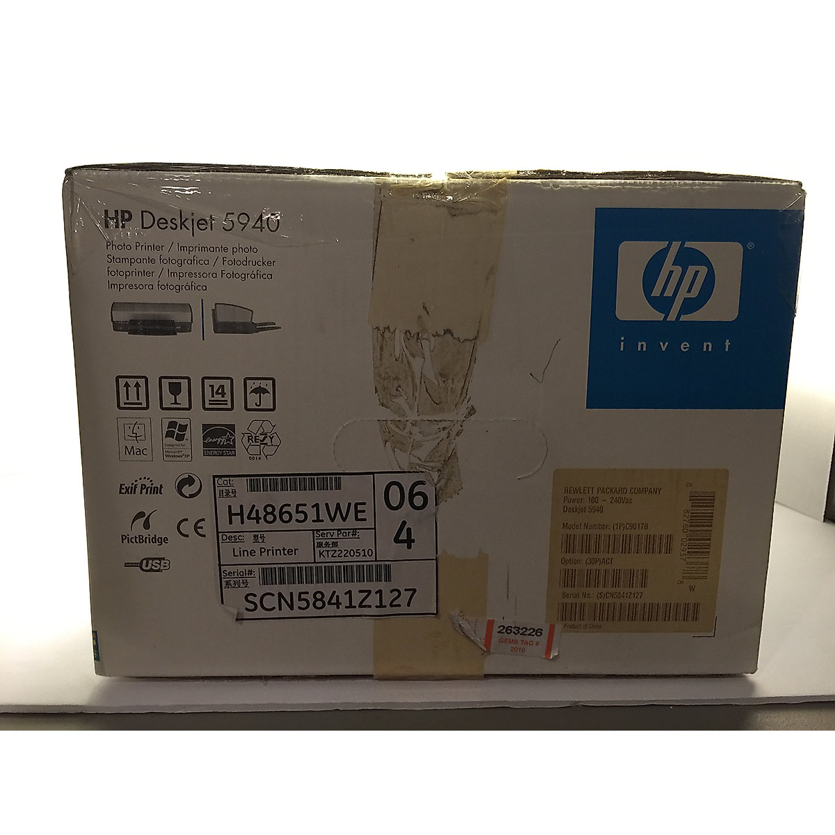 HP Deskjet 5940 Photo Printer (C9017A#B1H)