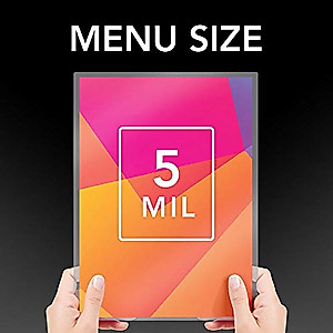 GBC Laminating Sheets, Thermal Laminating Pouches Menu Size, 5mil, HeatSeal Crystal Clear, 100 Pack (3200417)