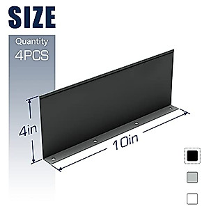 Pearwow Gutter Valley Splash Guard,Aluminum Rain Diverter Roofing Gutter Splash Guards for Valley,Corner or Straight,10 Inch Each (4 Pcs Black)