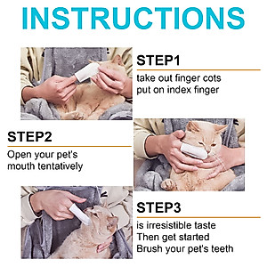 Dog Teeth Cleaning Wipes - Pet Dental Finger Wipes for Dogs, Pet Oral Cleansing Teeth Wipes for Dogs & Cats Tooth and Gums, Reduces Plaque, Freshens Breath and Pets Oral & Dental Care Wipes - 50 pc