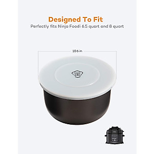 Goldlion Silicone Lid Inner Pot Cover Accessories Compatible with Ninja Foodi Pressure Cooker and Air Fryer 5 Quart 6.5 Quart and 8 Quart, Clear