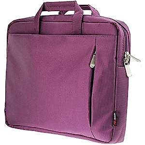 Navitech Purple Sleek Water Resistant Travel Bag - Compatible with Yuhear 11.5’’ Portable DVD Player