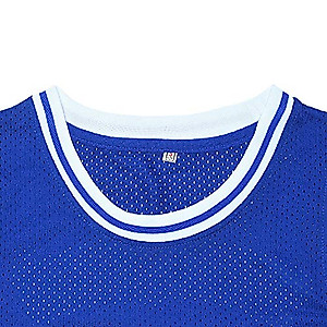 BOROLIN Jesus Shuttlesworth Shirts 34 Lincoln High School Basketball Jersey (Blue, X-Large)