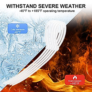 12 Inch Zip Cable Ties (100 Pieces), Self-Locking Premium Nylon Cable Wire Ties,Heavy Duty White, for Indoor and Outdoor by Boacua