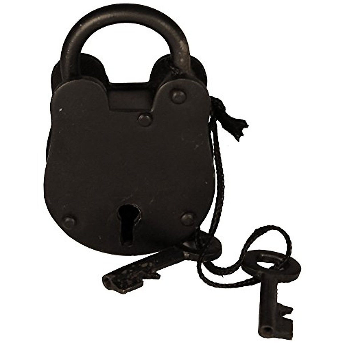 3" Antique Style Padlock - Iron Jailer Lock with Keys [Misc.]