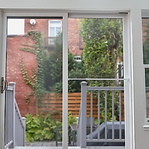 Ideal Security Sliding Patio Door Security Bar with Child-Proof Lock, Extendable, White (25.75-47.5 Inches)