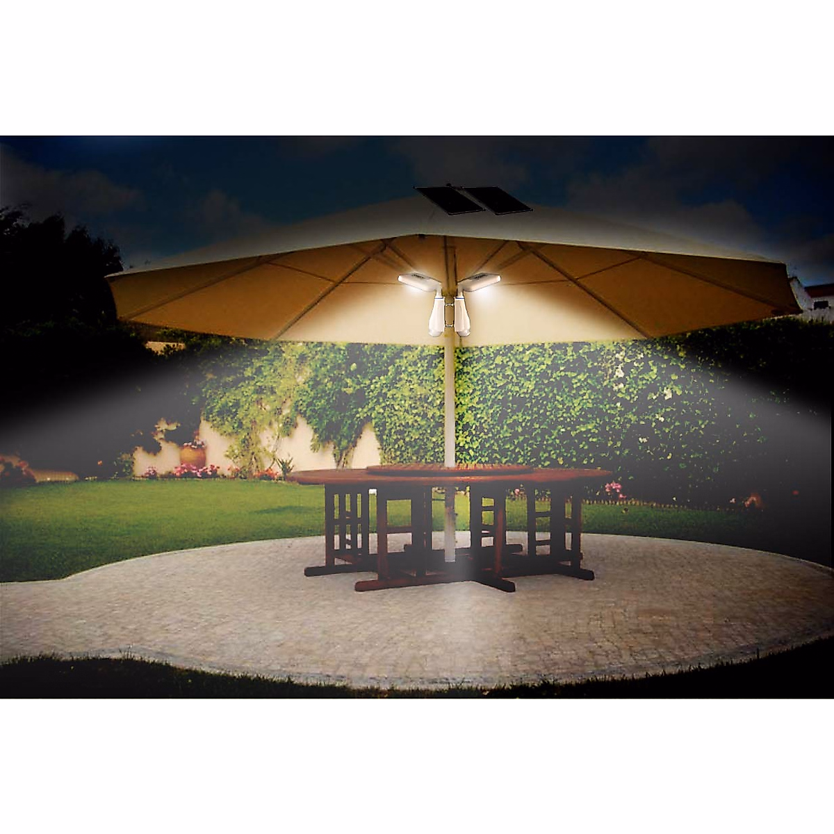 eLEDing 1000LM CREE LED World's 1st AI Smart 180-Degree Motion Activated Outdoor Solar Powered Security Flood Spot Parking Garden Backyard Path Light Floodlight