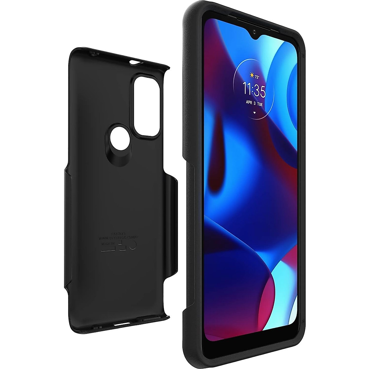 OtterBox Moto g Pure Commuter Series Lite Case - Black, Slim & Tough, Pocket-Friendly, with Open Access to Ports and Speakers (no Port Covers),
