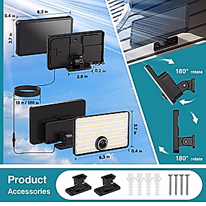 Motion Sensor Outdoor Lights,2000 Lumens 88 LED Solar Motion Sensor Lights Waterproof Security ,Wall Mount Dusk to Dawn Sensor Outdoor Lighting for Front Door Shed Patio Barn Garden Garage (1 Pack)