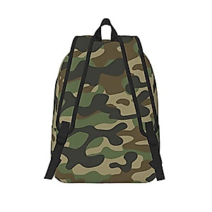 Duduho Army Camouflage Backpack 17.7 Inch Laptop Backpack Travel Hiking Daypack Military Camo Multipurpose Book Bag For Men Women Teens Boys Girls