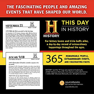 2021 History Channel This Day in History Boxed Calendar: 365 Remarkable People, Extraordinary Events, and Fascinating Facts (Hanging Monthly Calendar with Photography, Office Gifts for Him or Her)