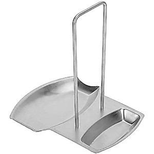 DRNKS Spoon Frame Stand Lid Organizer Lid Storage Rack 304 Stainless Steel Thick Pot Lid Stand for Home Kitchen Applicable to kitchen stove