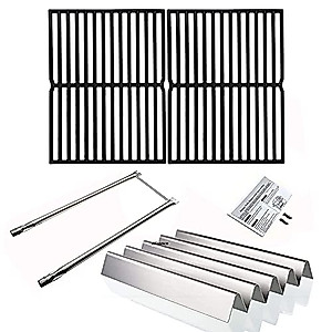 Hisencn Burner Tube, Flavorizer Bars, Cooking Grates for Weber Spirit 200 Series, Weber E-200, E-210, S-200, S-210, Genesis Silver A, Spirit 500 (with Side Control), Spirit E210 Parts
