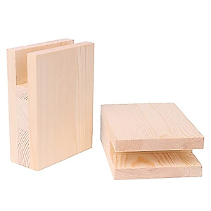 Etfbuy 4PCS Width Groove Wood Bed Desk Risers Lifter Table Cube Furniture Storage Groove Fit Sofa