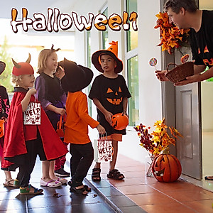 Meanplan Halloween Bloody Goodies Candy Bags Horror Bloody Treat Favor Gift Bags Scary Bloody Handles Paper Bags for Halloween Bloody Handprint Party Decorations (16 Pieces)