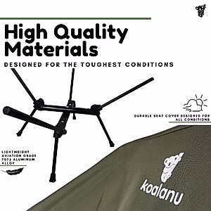 Koalanu Heavy Duty Folding Camping Lawn Chair with Elastic Side Pockets, Lightweight Portable Compact 330 lb Load Comfortable Outdoors Camping Hiking