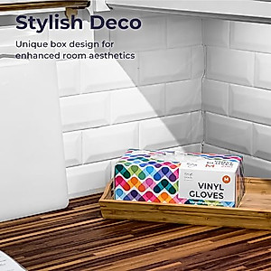 [200 Pack] Disposable Food Prep Vinyl Gloves Large L, Food Service Grade Kitchen Glove for Cooking Handling Serving Cleaning, Clear Powder Free, Latex Free