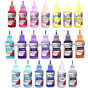 Alcohol Ink Set Opaque Alcohol Pigment Resin Dye Self-Sinking Alcohol Inks Pastel Colors for Epoxy Resin Coloring, Petri Dish Making, Tumbler Cup Making,0.35 oz Each,20 Colors