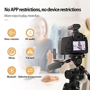 SabineTek Official SmartMike+ with Unidirectional Mic Pro Bundle Professional Kit - Wireless Bluetooth Microphone System (SmartMike+ Black *2 + Unidirectional Mic *2)